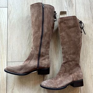 Born | Shoes | Born Cotto Suede Lace Up Back Tall Boots | Poshmark